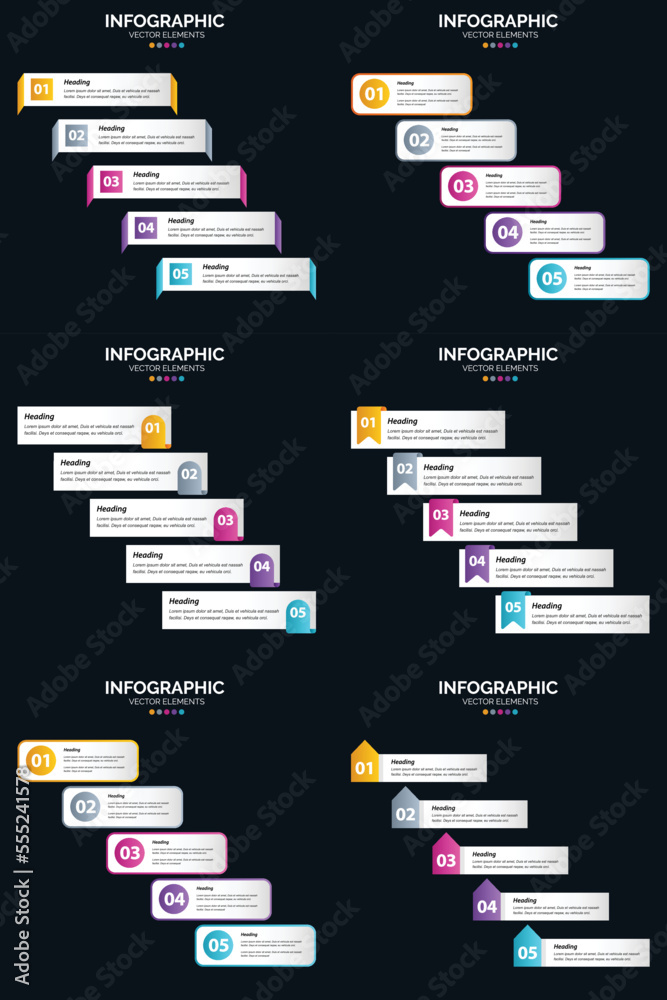 Elevate your presentation with Vector 6 Infographics Pack and cycle ...