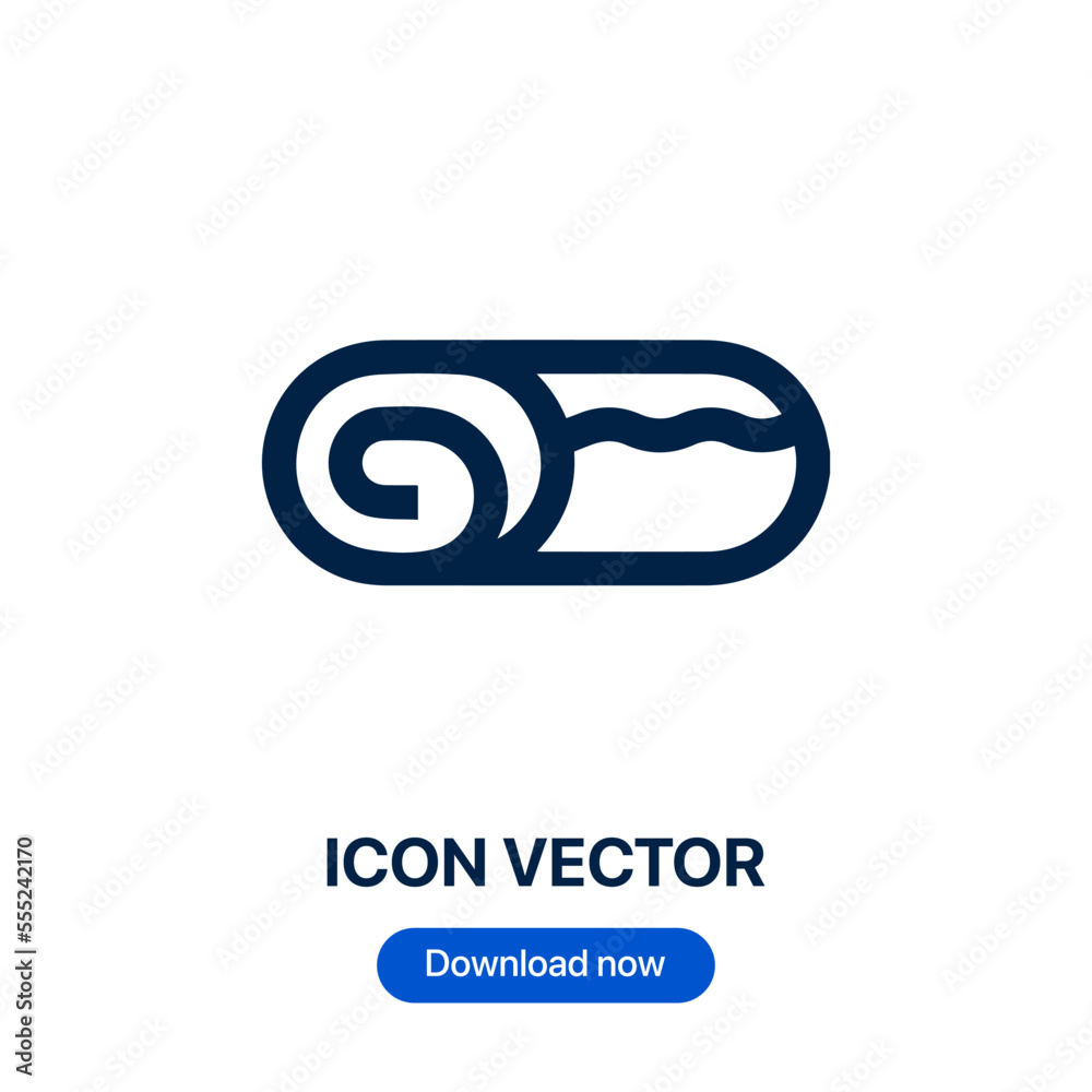 Swiss Roll icon vector. Linear style sign for mobile concept and web ...