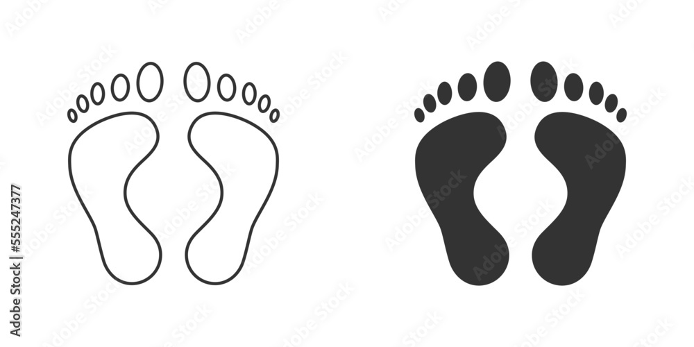 Foot icon. Human feet symbol. Vector illustration. Stock Vector | Adobe ...
