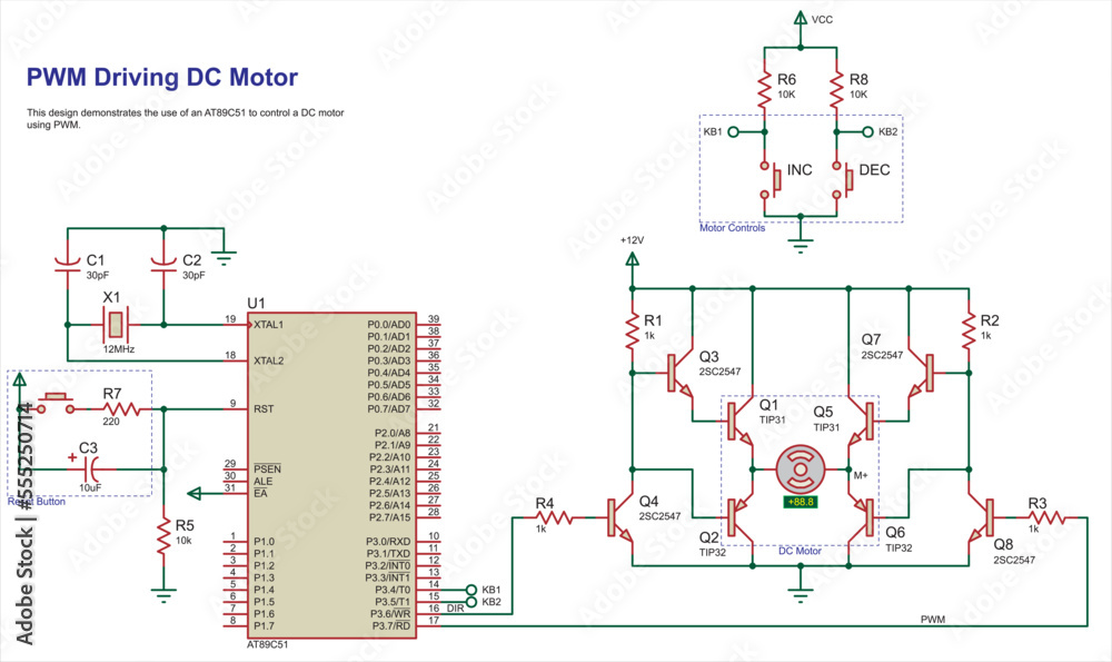 Vector electrical schematic diagram. This design demonstrates the use ...