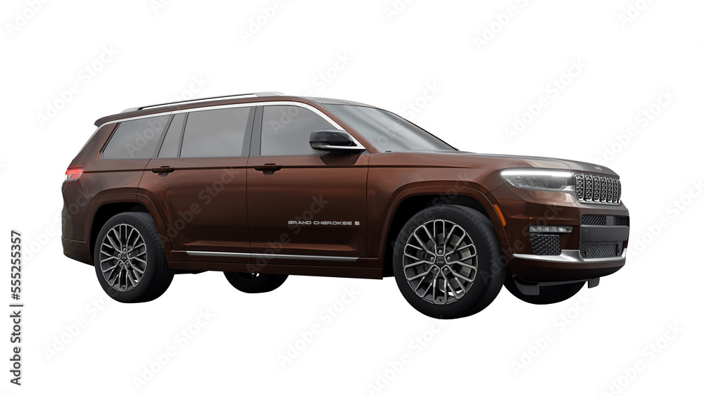 Dallas, USA. December 12, 2022. Red Jeep Grand Cherokee L 2022 on a ...