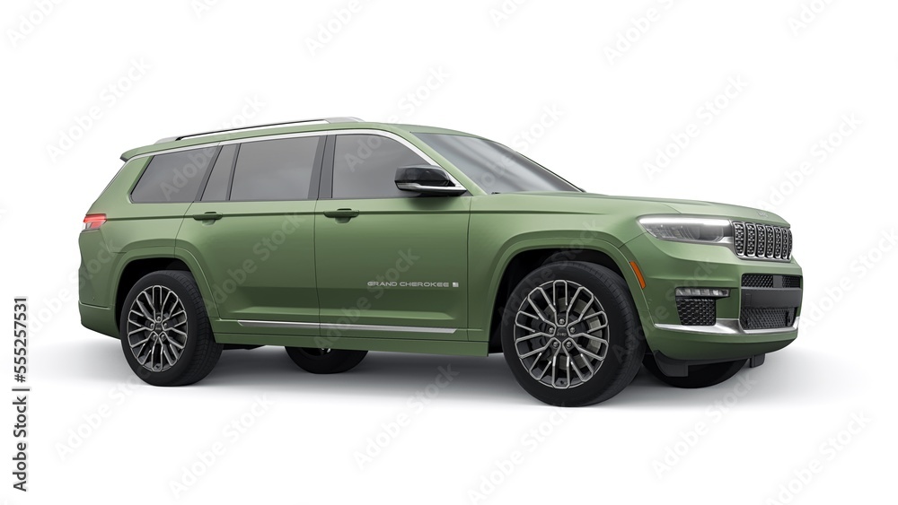 Dallas, USA. December 12, 2022. Red Jeep Grand Cherokee L 2022 on a ...