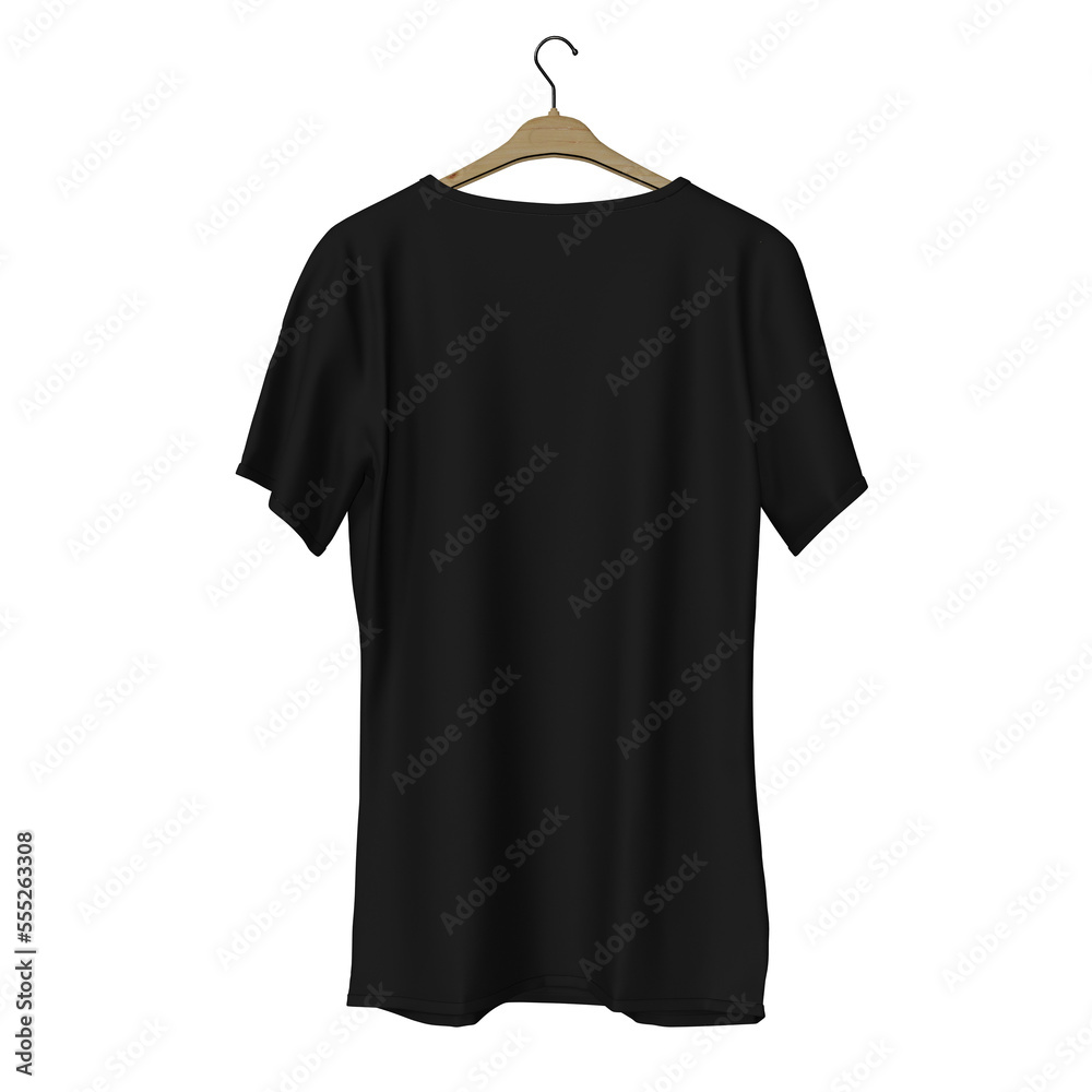 T-shirt model front view mockup Stock Illustration | Adobe Stock