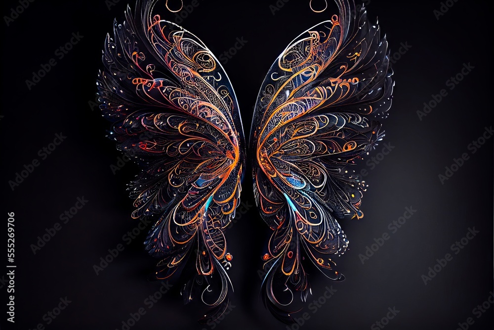 Photoshop overlays set to screen fairy wings drag and drop angel wings ...