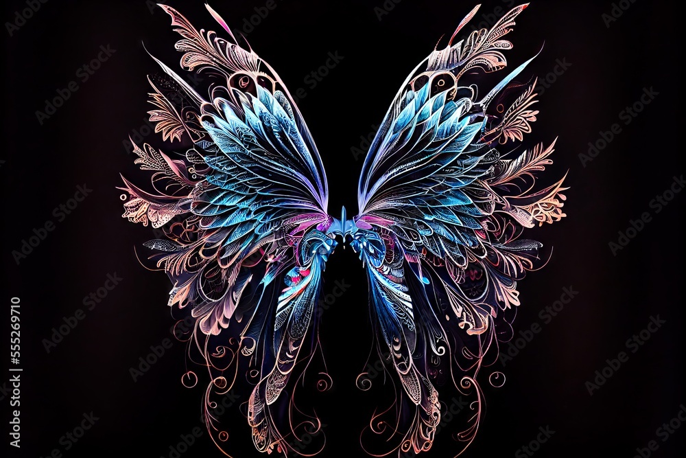 Photoshop overlays set to screen fairy wings drag and drop angel wings ...