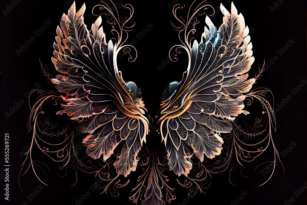 Photoshop overlays set to screen fairy wings drag and drop angel wings ...