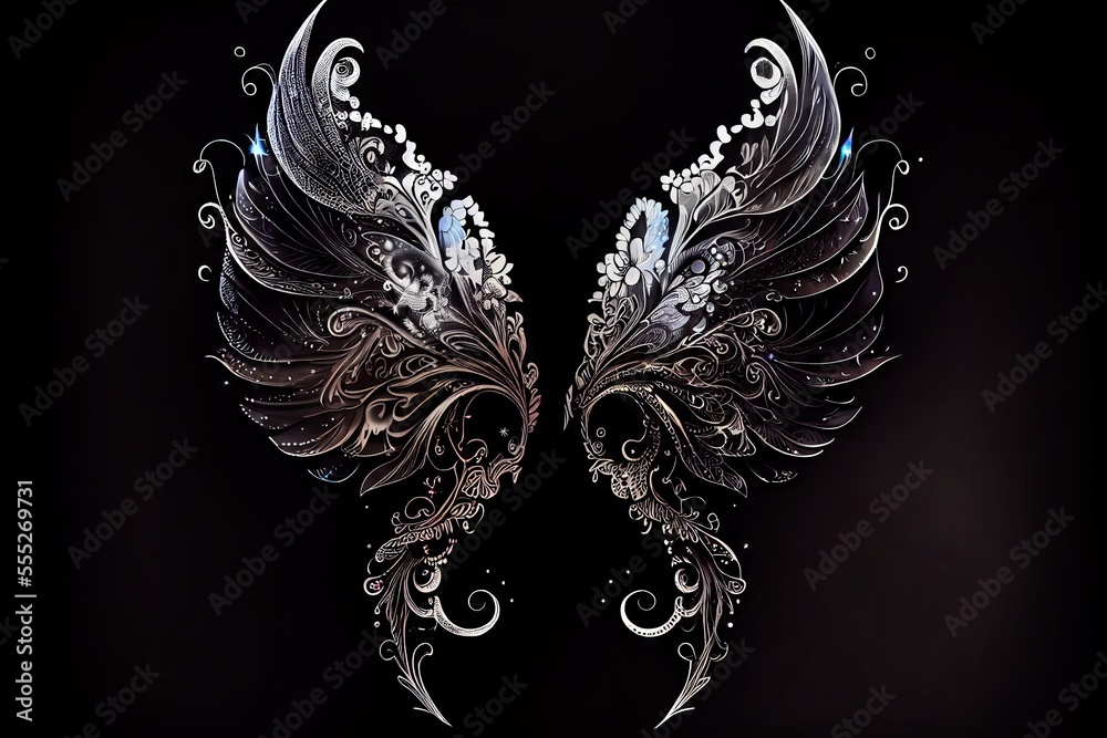 Photoshop overlays set to screen fairy wings drag and drop angel wings ...