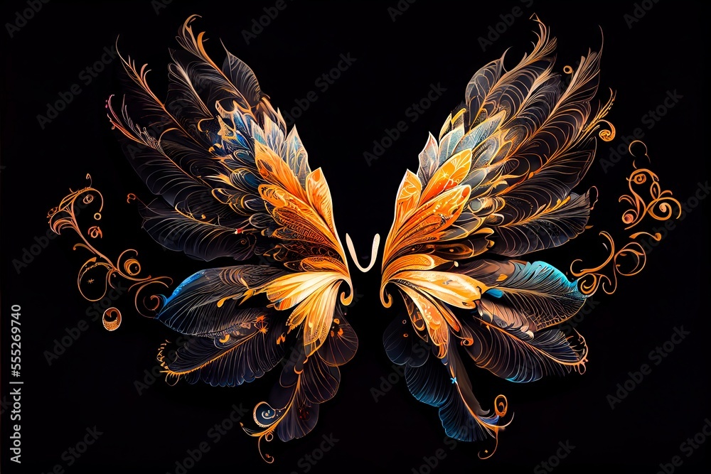 Photoshop overlays set to screen fairy wings drag and drop angel wings ...