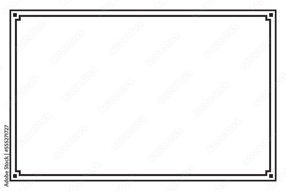 Rectangular of frame border vector 1 Stock Vector | Adobe Stock