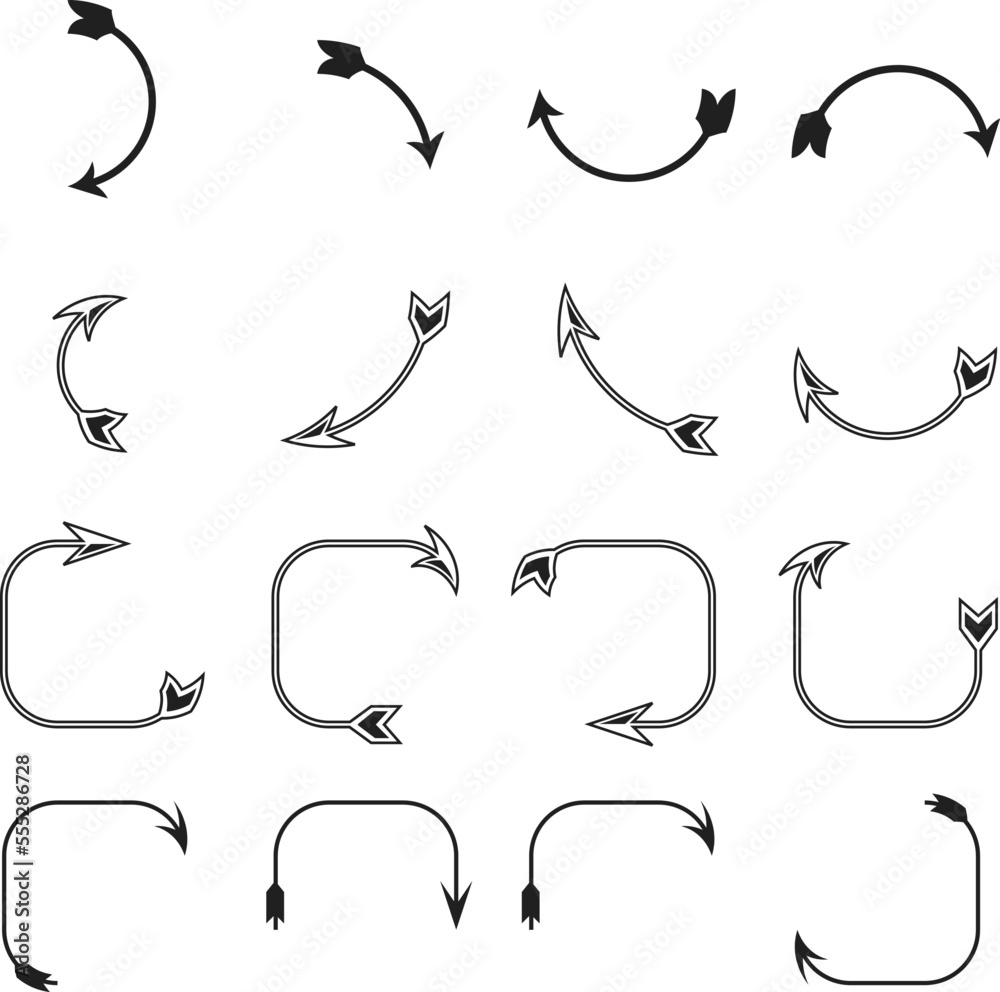 vector arrow symbol illustration icon set on white background..eps ...