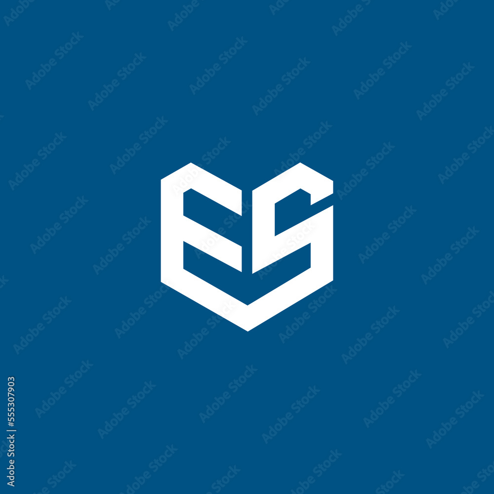 ES 2 letter design for logo and icon.ES monogram logo.vector ...