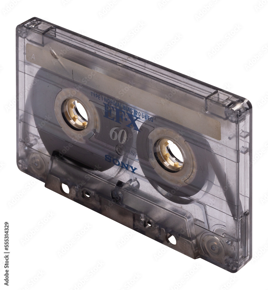 side view cassette tape vintage retro music png isolated on transparent ...