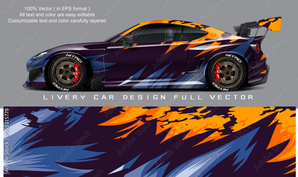 car livery graphic vector. abstract grunge background design for ...
