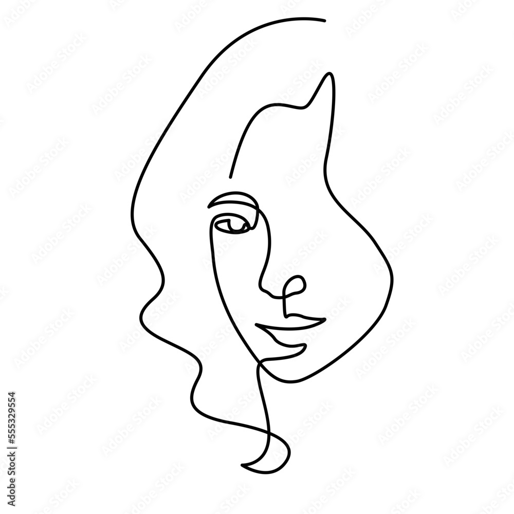 line art woman Stock Vector | Adobe Stock