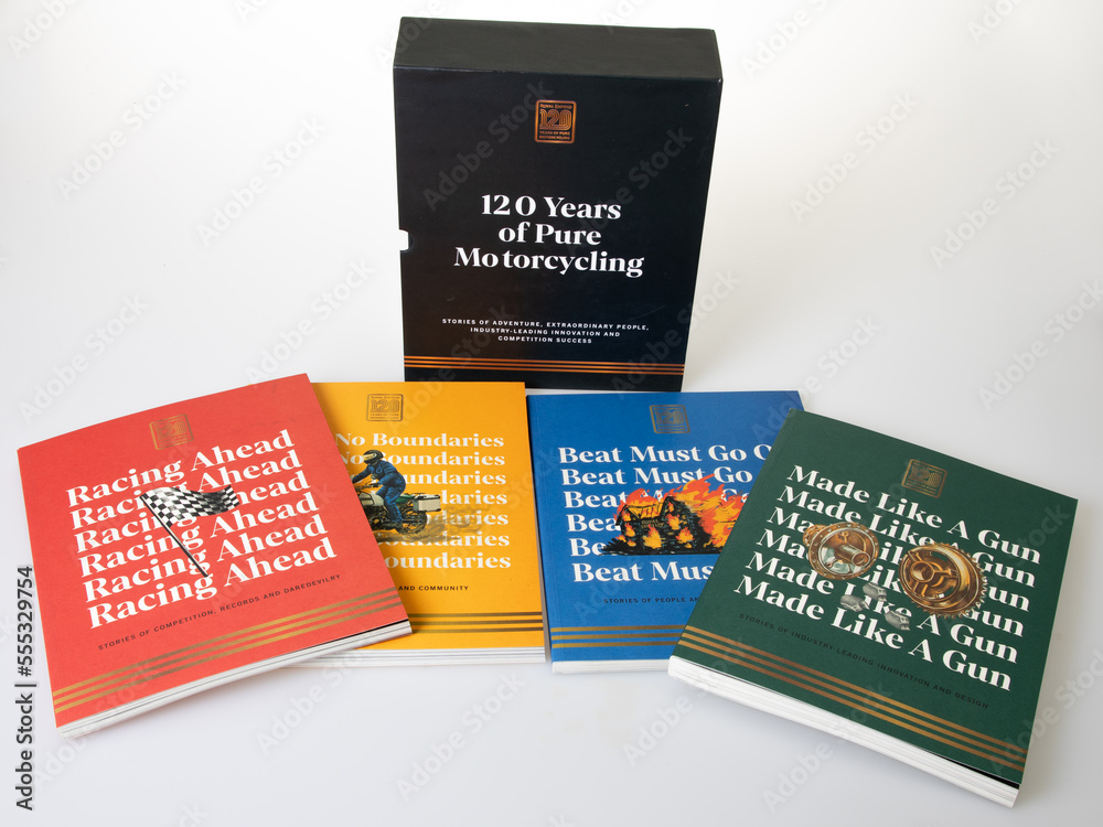 Royal Enfield 120th set of four bound books on the history of the brand ...