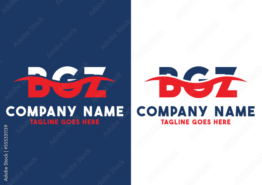 Letter BGZ logo design vector template, BGZ logo เวกเตอร์สต็อก | Adobe ...