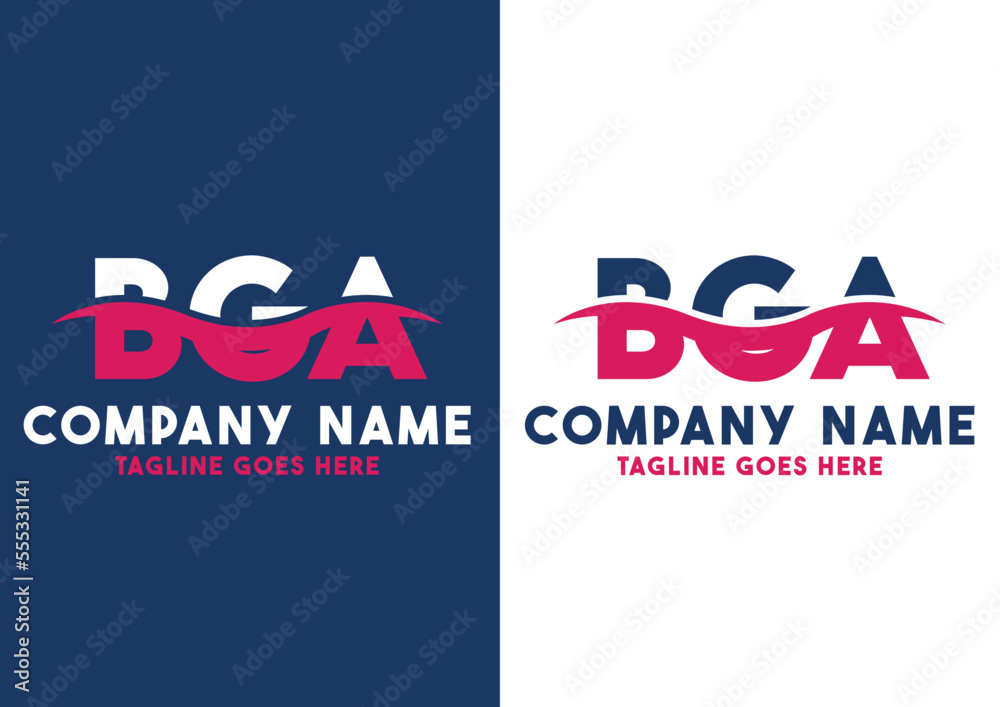 Letter BGA logo design vector template, BGA logo Stock Vector | Adobe Stock