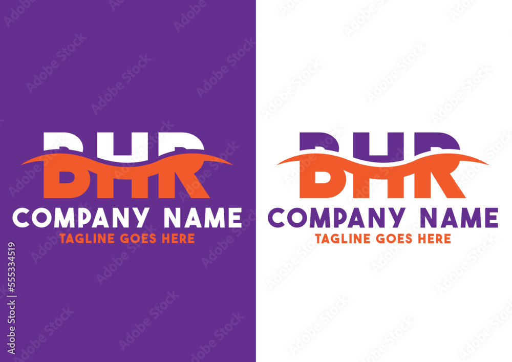 Letter BHR logo design vector template, BHR logo Stock Vector | Adobe Stock