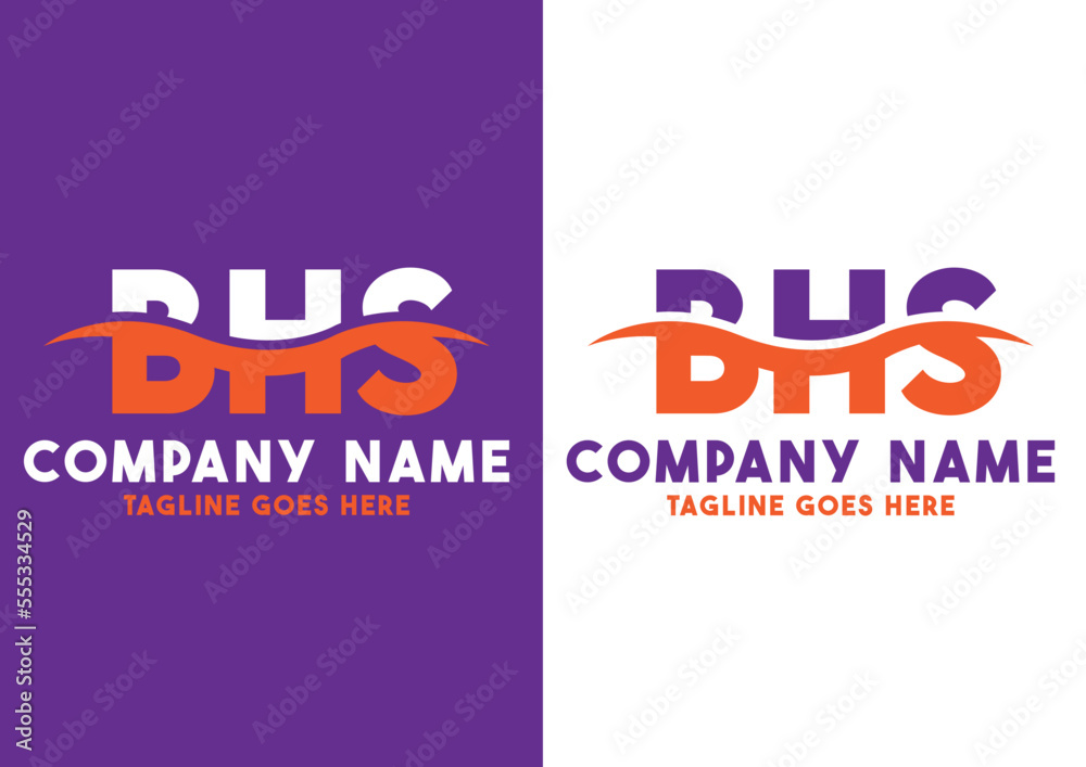Letter BHS logo design vector template, BHS logo Stock Vector | Adobe Stock