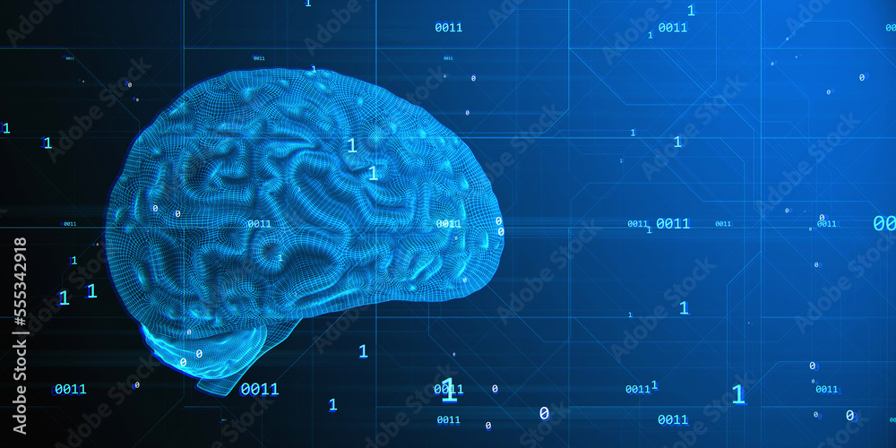 Poster Brainstorming idea, education and neural network concept with ...