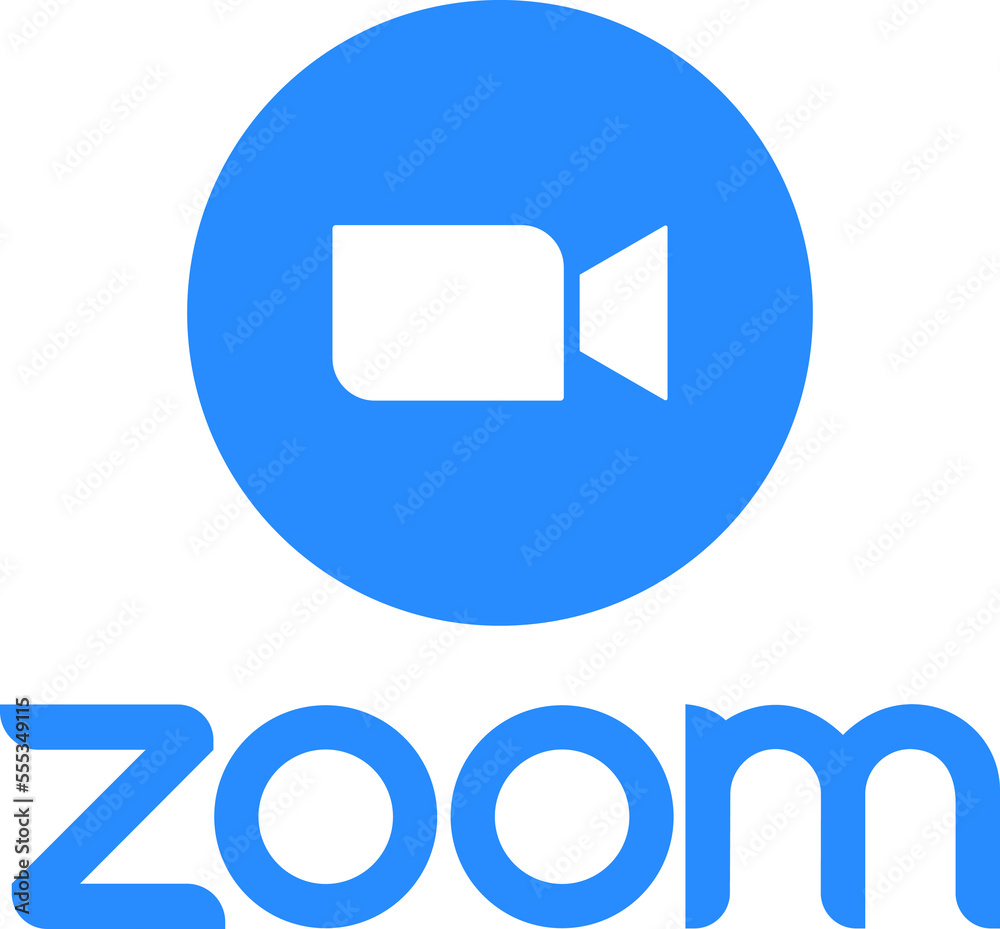 Zoom Video Communications. Zoom logo. Application for video ...