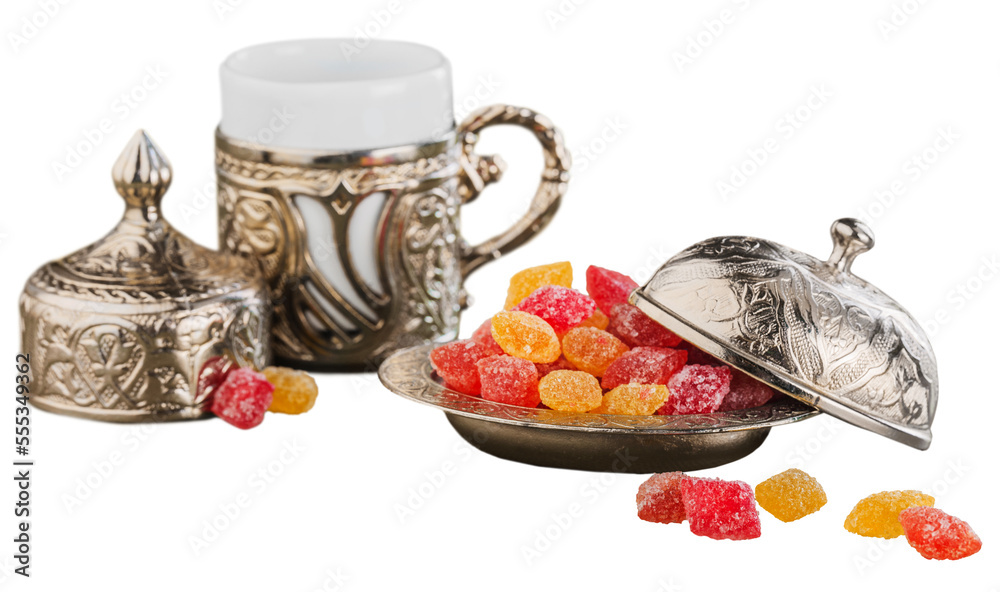 Traditional Turkish or arabian Ramadan Sweet Sugar Candy Stock Photo ...
