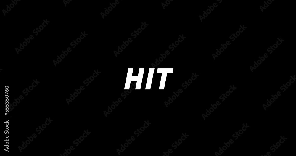 HIT text animation on black background. Modern text animation, written ...