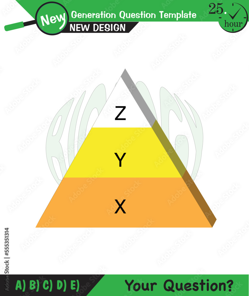Physics, Vector Illustration of food chain - energy pyramid ...