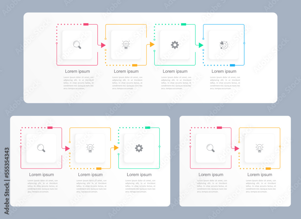 Growing plan infographic chart design template set. Editable infochart ...