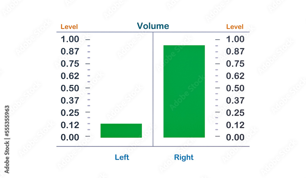 Left low volume and right high volume. Left low volume and right high ...