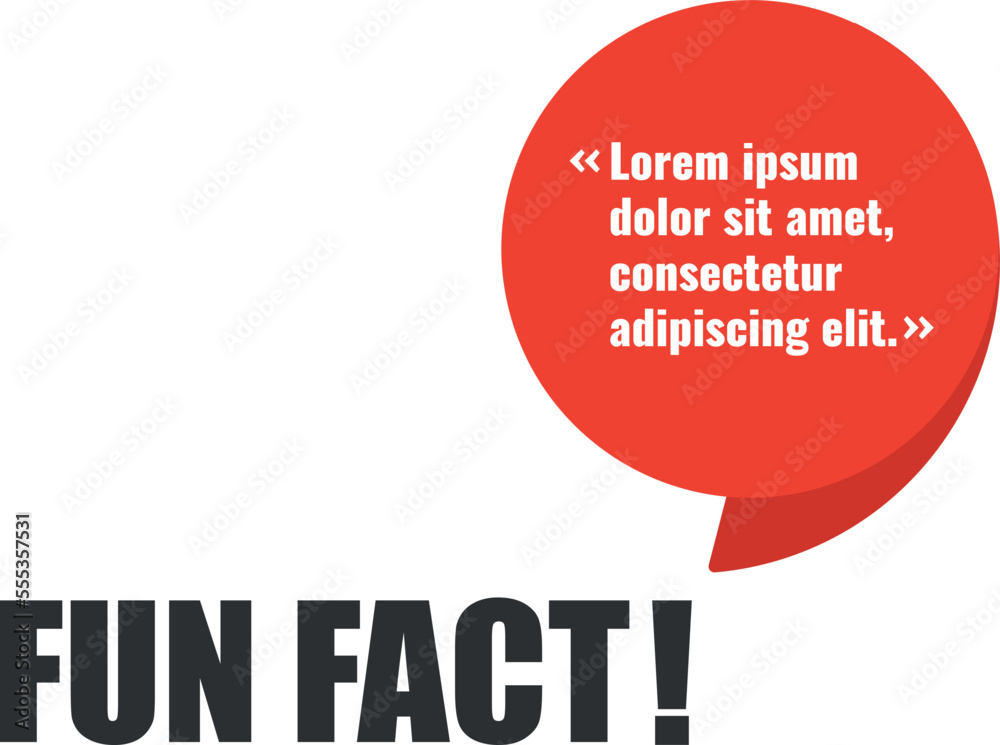 Fun fact comic speech bubble in pop art style with space for your text ...