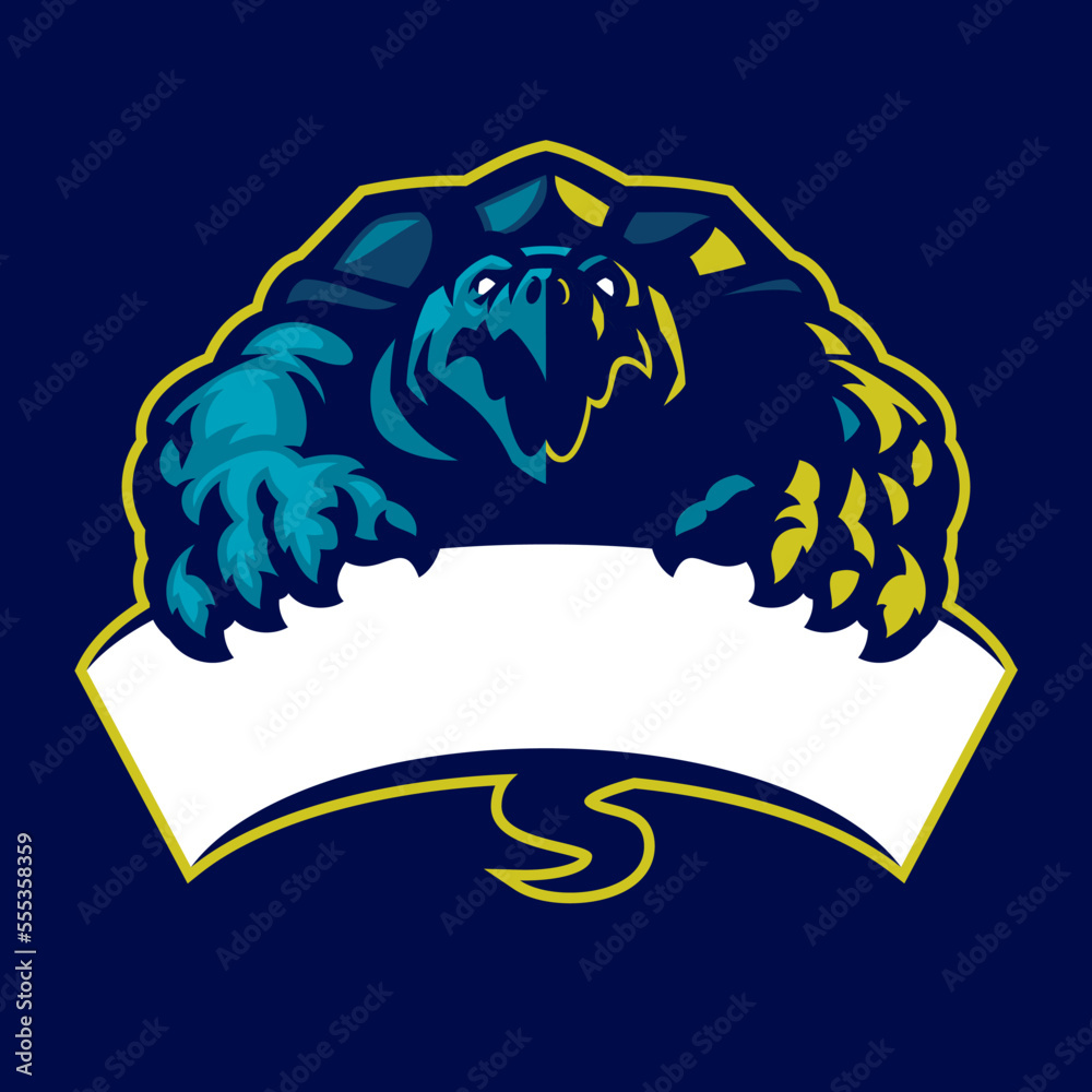 sport mascot logo style of snapping turtle Stock Vector | Adobe Stock
