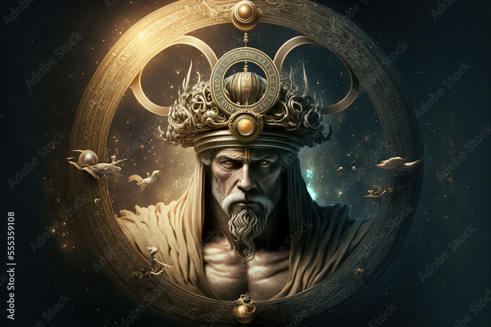 4K resolution or higher, Saturn, ancient roman god of time, generation ...