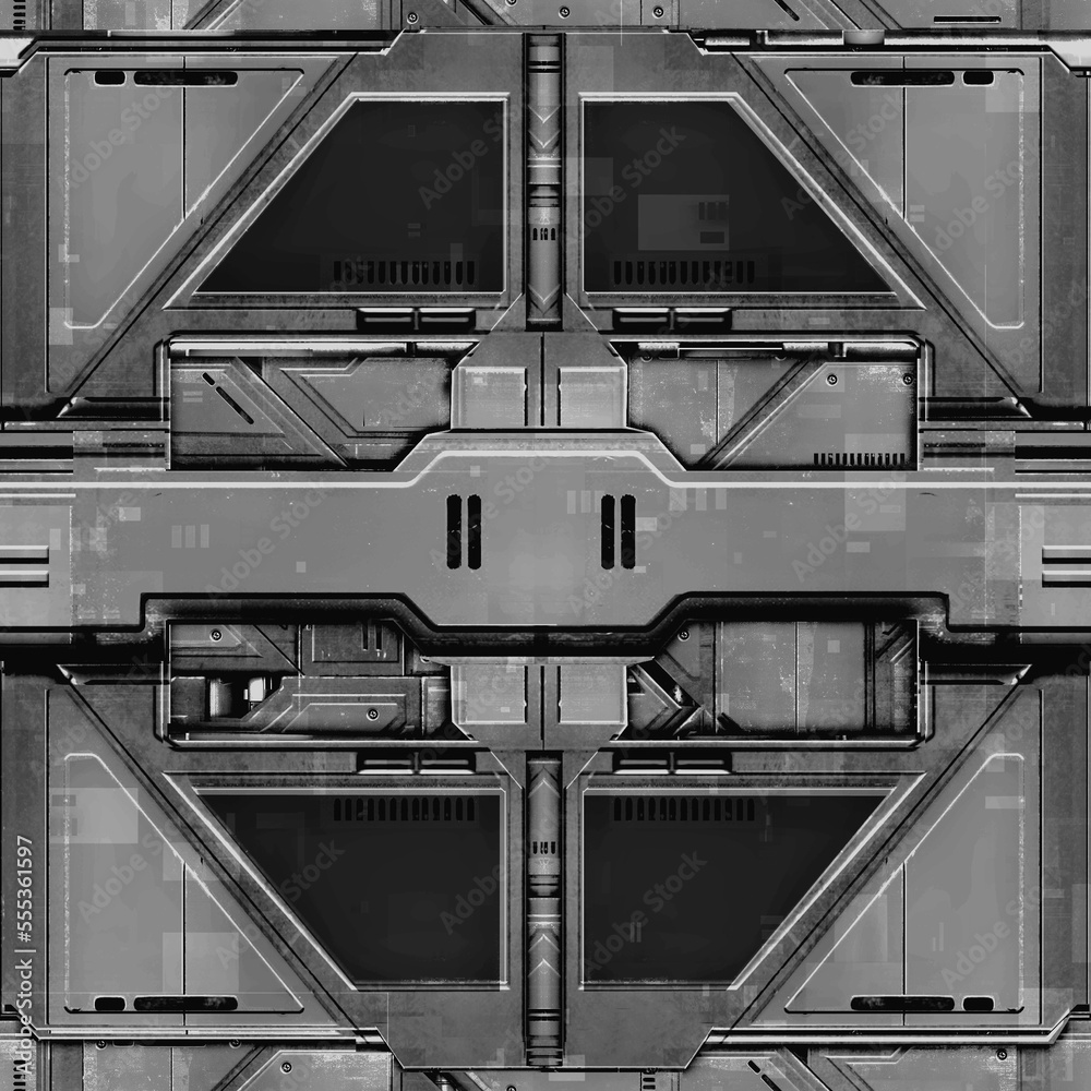 Sci-Fi Ceiling Stock Illustration | Adobe Stock