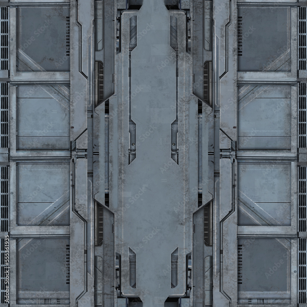 Sci-Fi Ceiling Stock Illustration | Adobe Stock