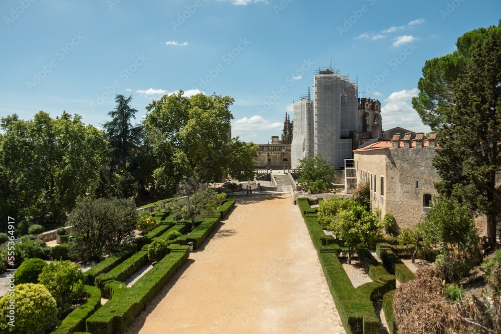 Convent of Christ or Convento de Cristo, ornately sculpted, Manueline ...