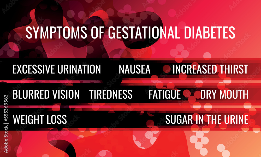 symptoms of Gestational diabetes. Vector illustration for medical ...