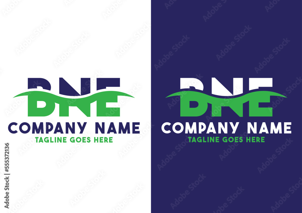 Letter BNE logo design template, BNE logo Stock Vector | Adobe Stock