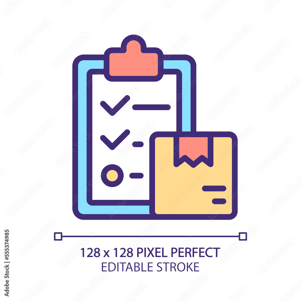 Delivery plan pixel perfect RGB color icon. Organization of shipping ...