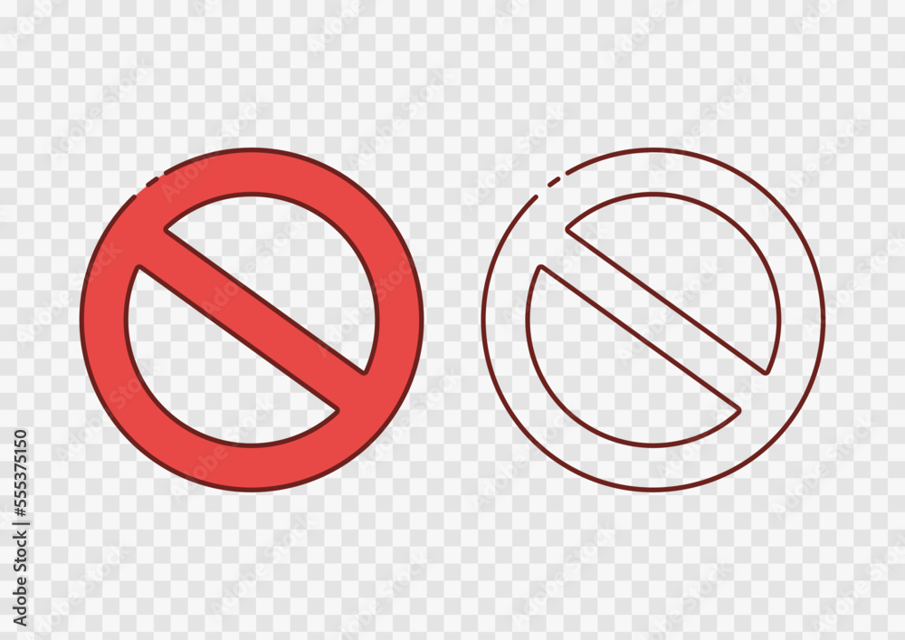 Prohibition sign transparent. A sign indicating a ban on something ...