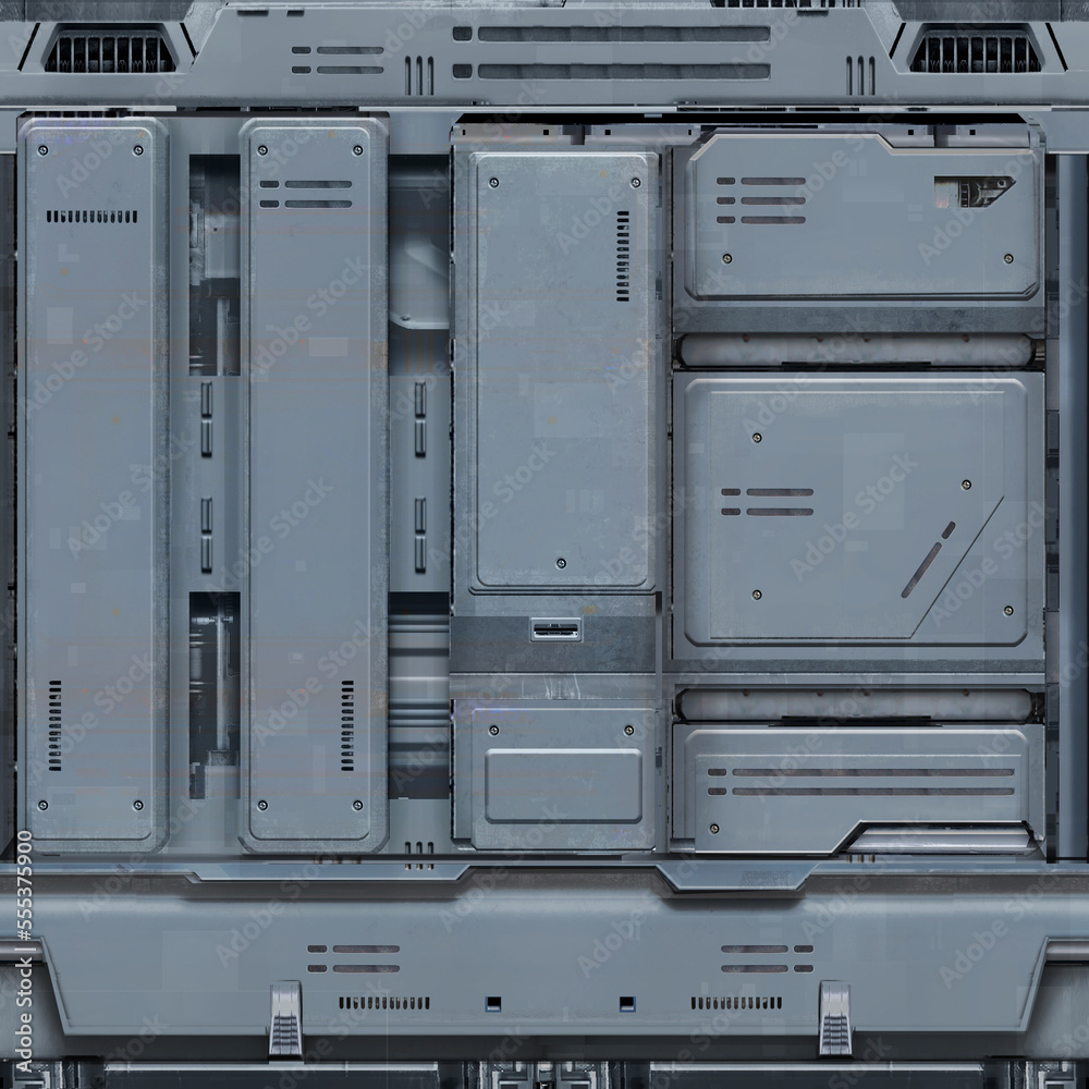 Science-Fiction Wall Stock Illustration | Adobe Stock