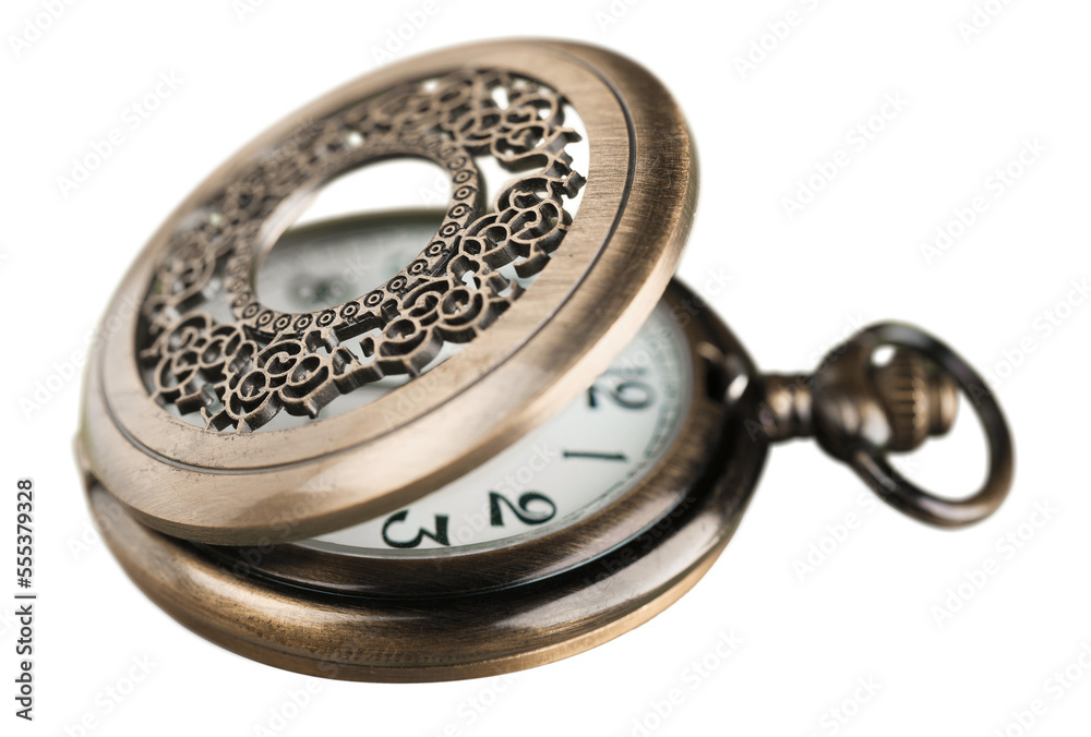 Vintage old bronze golden pocket watch Stock Photo | Adobe Stock