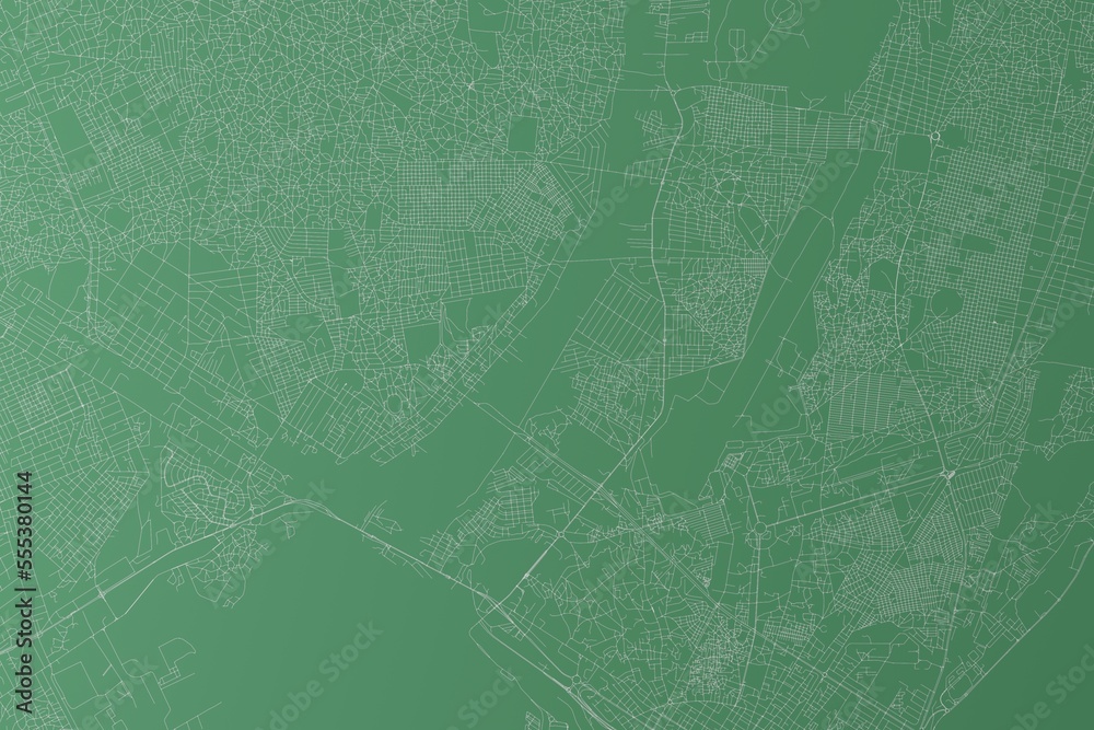 Stylized map of the streets of Maputo (Mozambique) made with white ...