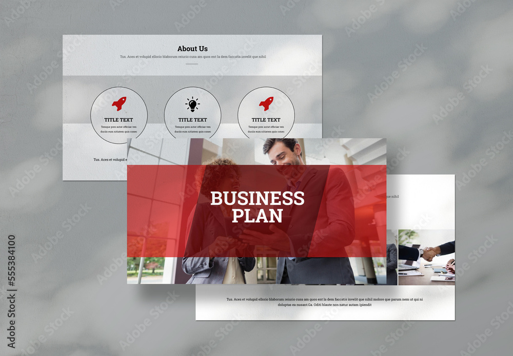 Business Plan Presentation Template Stock Template | Adobe Stock