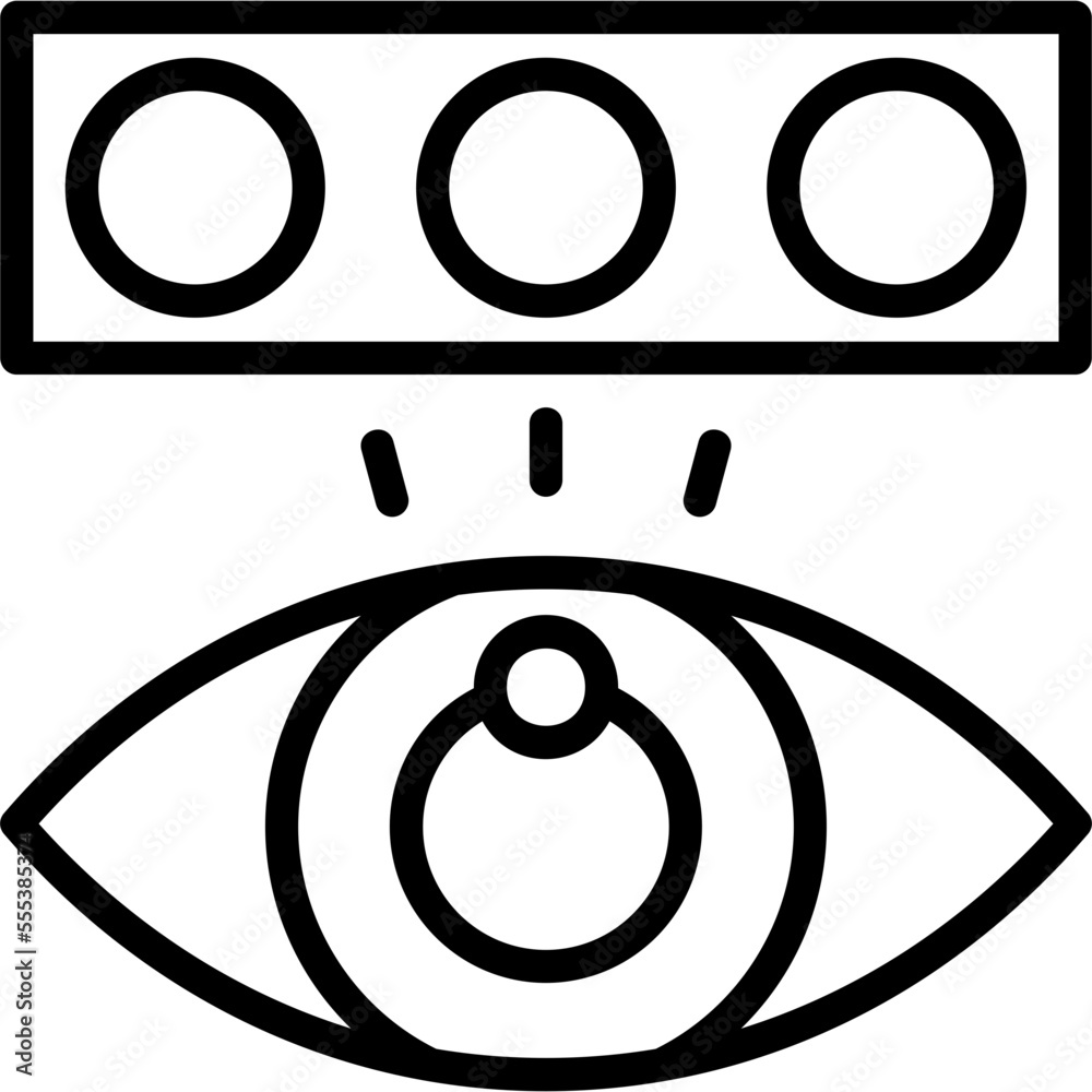 Color Blindness Test Icon Stock Vector | Adobe Stock