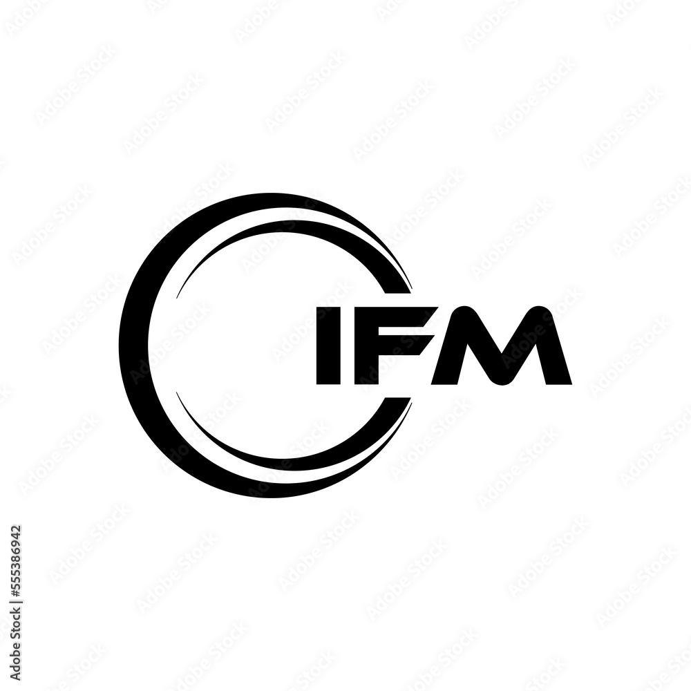 Vettoriale Stock IFM letter logo design with white background in ...
