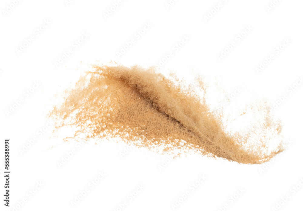 Small size fine Sand flying explosion, Golden grain wave explode ...