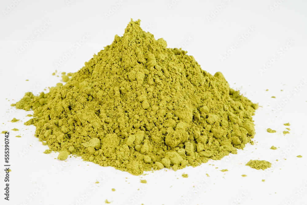 Mitragyna speciosa Kratom Powder on a transparent background Stock ...