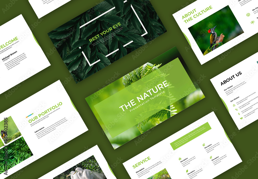 The Nature Presentation Stock Template | Adobe Stock