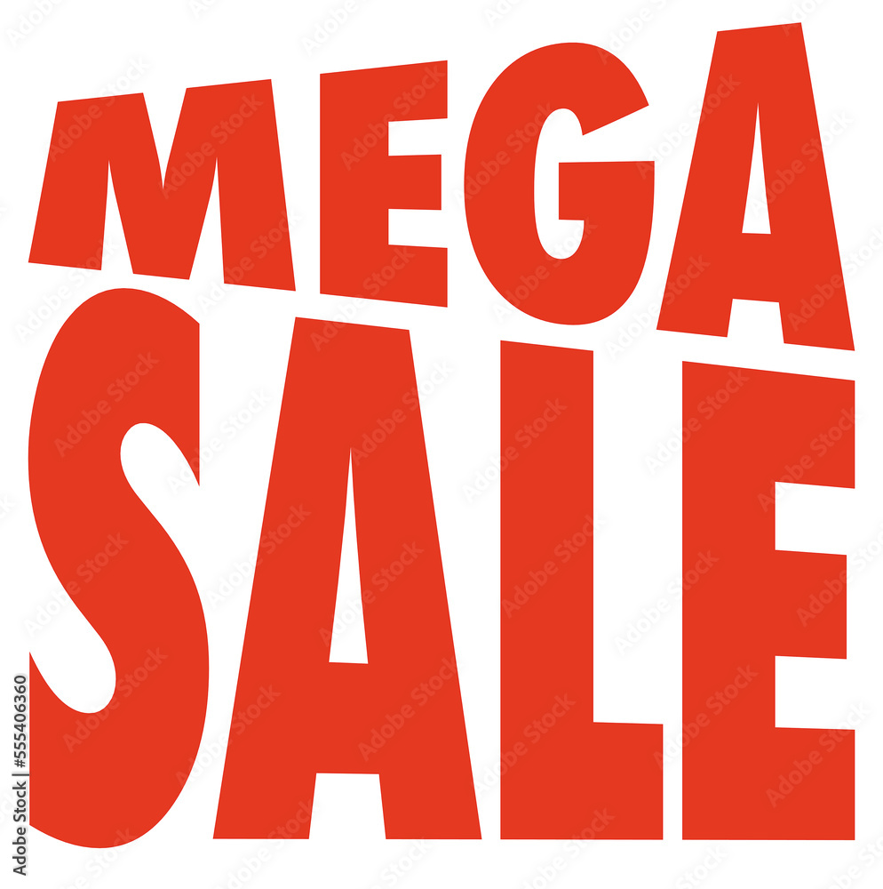 Mega Sale logo illustration isolated on white background Stock ...